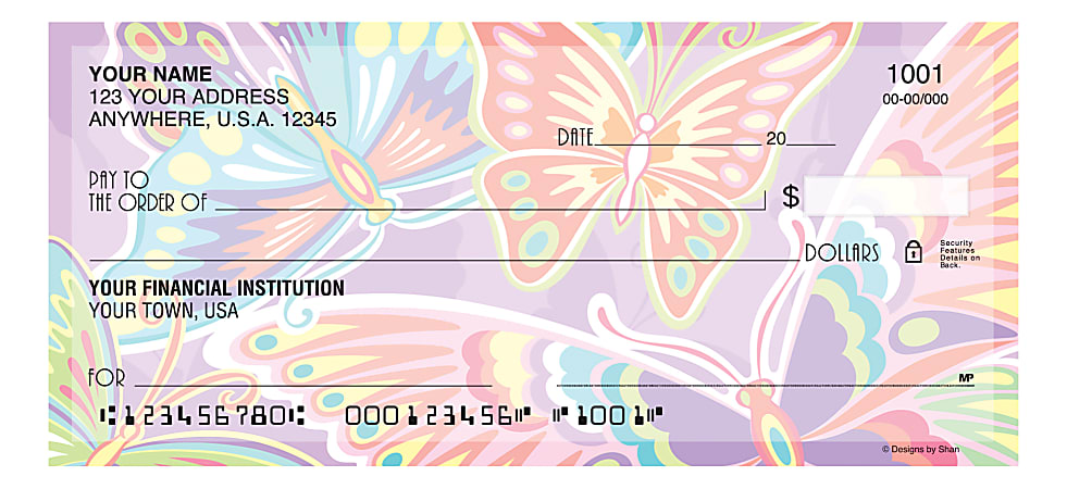 Custom Personal Wallet Checks 6 x 2 34 Duplicates Designs by Shan ...
