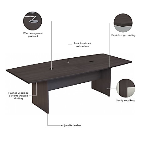 WorkPro Motiva Office Conference Table With Wood Base 29 H x 96 W x 42 ...