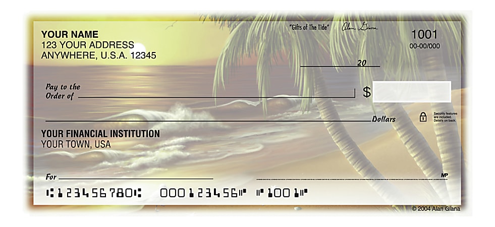 Custom Personal Wallet Checks 6 x 2 34 Duplicates Coastal Dreams Box Of ...