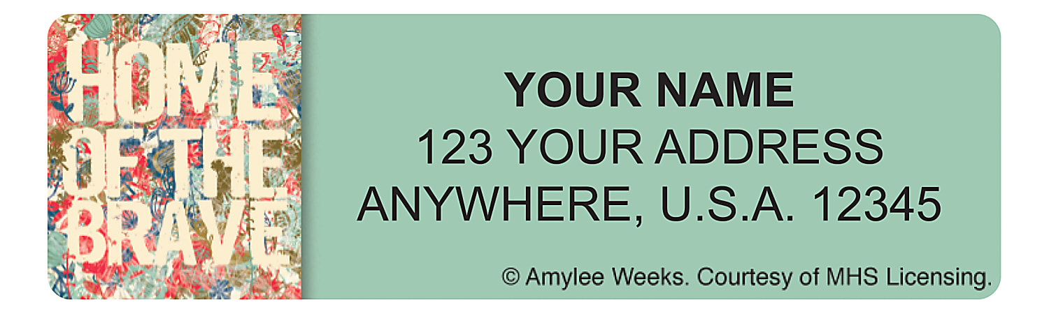 Custom Address Labels 2 12 x 34 Brave And Free Pack Of 144 Labels ...