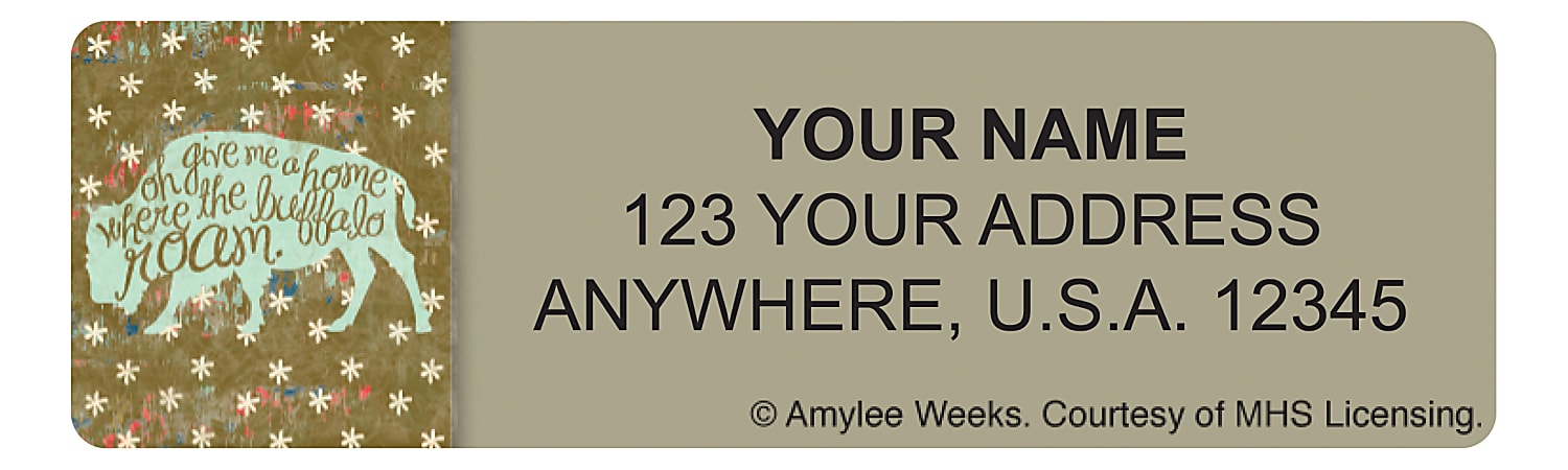 Custom Address Labels 2 12 x 34 Brave And Free Pack Of 144 Labels ...