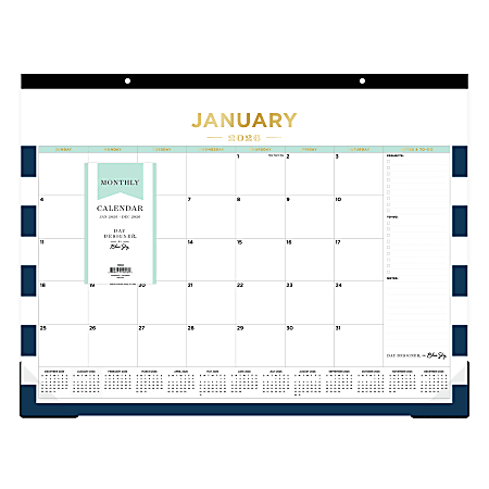 2026 Blue Sky Day Designer Monthly Desk Pad Planning Calendar 17 x 22 ...