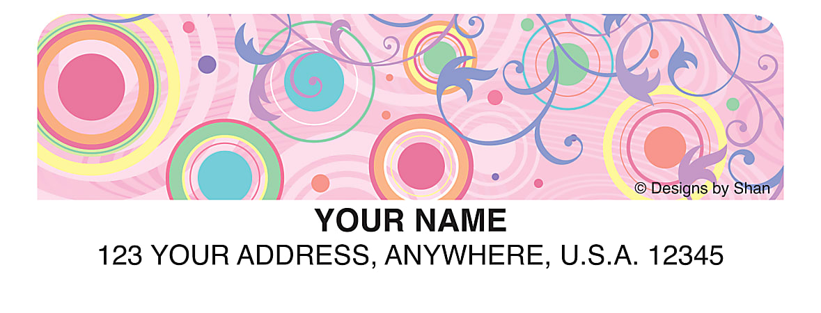 Custom Address Labels 2 12 x 34 Designs by Shan Disco Pack Of 120 ...