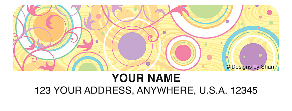 Custom Address Labels 2 12 x 34 Designs by Shan Disco Pack Of 120 ...