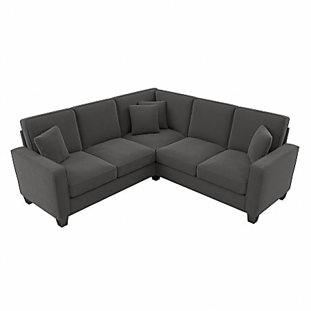 Bush Furniture Stockton 87 W L Shaped Sectional Couch Charcoal Gray ...