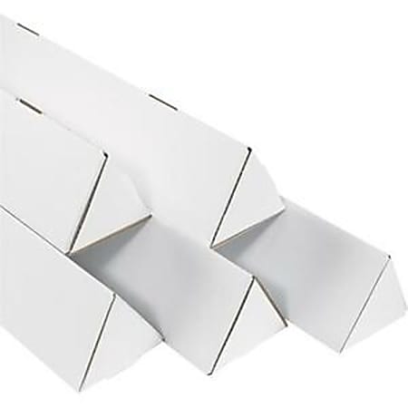 Partners Brand Triangular White Tube Mailers 3 x 18 14 Pack Of 50 ...