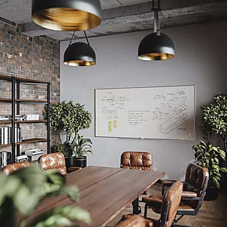 U Brands Melamine Dry Erase Board 96 X 48 Silver Aluminum Frame Actual ...