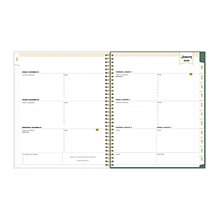 2026 Blue Sky Day Designer WeeklyMonthly Planner 8 12 x 11 London Rose ...