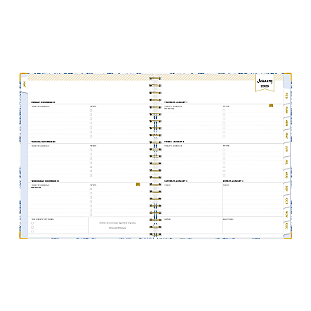 2026 Blue Sky Day Designer WeeklyMonthly Planner 8 12 x 11 Belinda ...