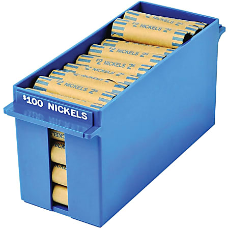 Nadex Coins AEX1 1014 Large Capacity Rolled Coin Storage Box Nickels ...