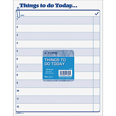 things to do list pad