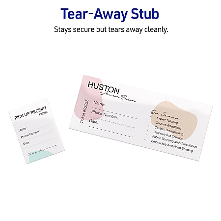 Avery Printable Tickets 2.75 x8.5 Glossy White Pack Of 100 - Office Depot
