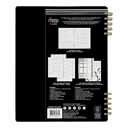 2025 Happy Planner Big Customizable Twin Loop MonthlyWeekly Planner 8 ...