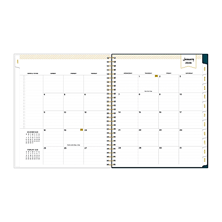 2026 Blue Sky Day Designer Monthly Planner 8 x 10 Bermuda January To ...