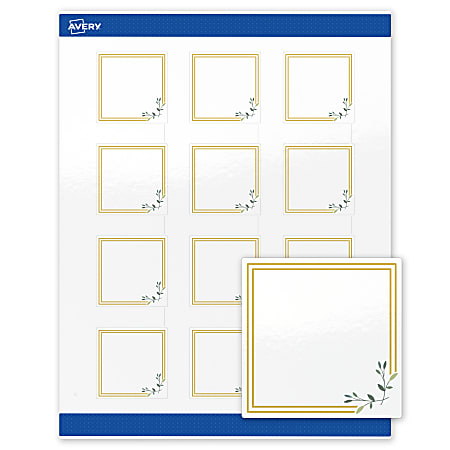 Avery Print To The Edge Labels Sure Feed S00 DMS PRWGP10 2 x 2 Glossy ...