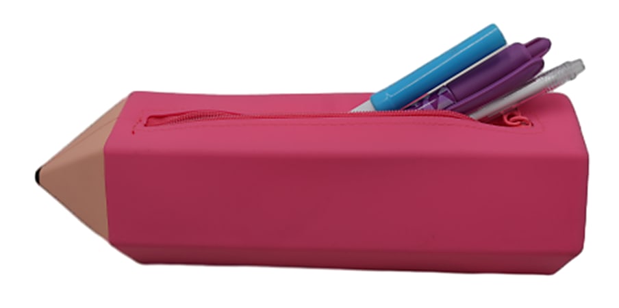 Office Depot Pencil Shaped Silicone Pencil Pouch 3 38 x 10 Assorted ...