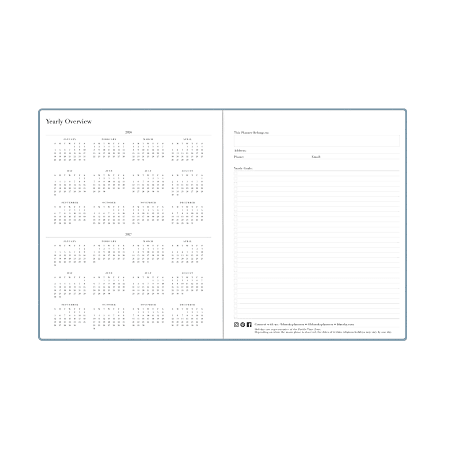 2026 Blue Sky Rachel Parcell WeeklyMonthly Planner 8 x 10 Light Blue ...