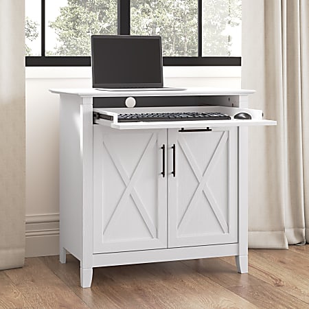 Bush Furniture Key West 30"W Secretary Desk With Keyboard Tray And ...