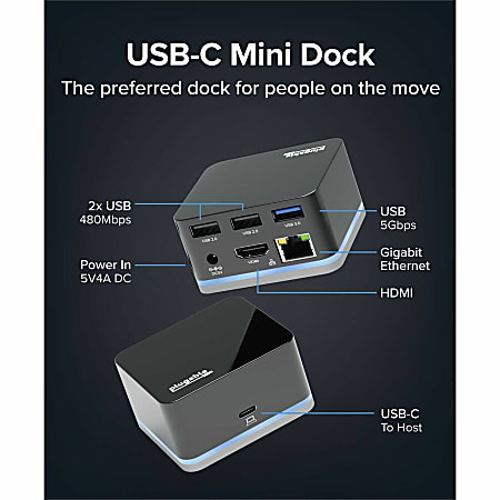 Plugable USB C Cube Mini Docking Station Compatible with Thunderbolt 3 ...