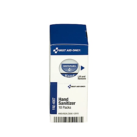 First Aid Only SmartCompliance Hand Sanitizer Refill Packets Box Of 10 ...
