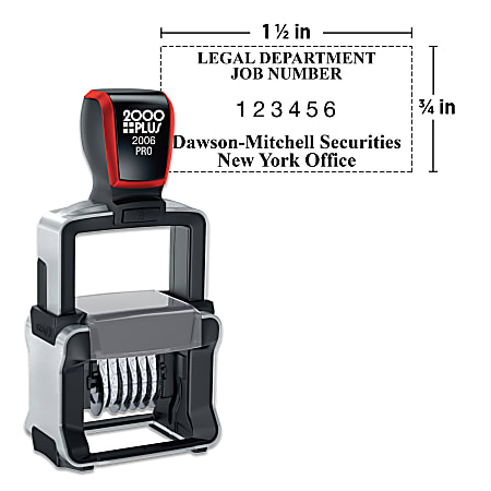 Custom 2000 Plus PrintPro 2006P Heavy Duty Metal Numbering Stamp 34 x 1 ...