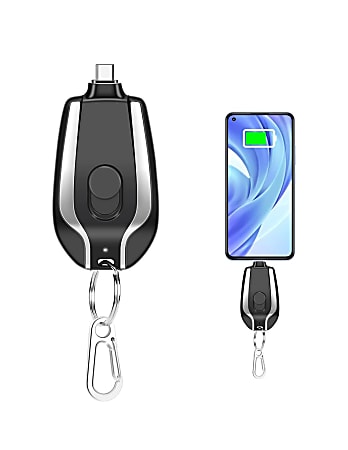 Quick Communication Corp. Portable Charger Black - Office Depot