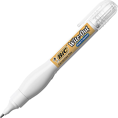 BIC Wite Out Shake N Squeeze Correction Pen 8 ml Pack Of 4 - Office Depot