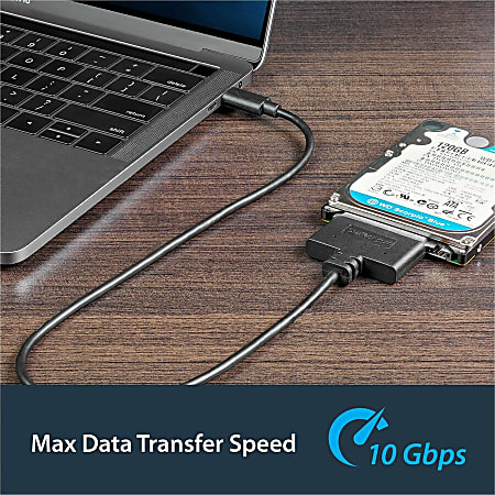 StarTech.com USB C To SATA Adapter for 2.5 SATA Drives UASP External ...