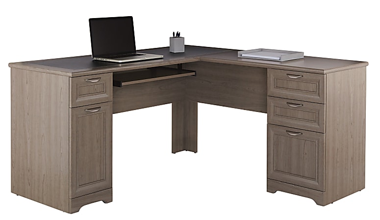 Realspace Magellan 59 W L Shape Corner Computer Desk Gray Office Depot