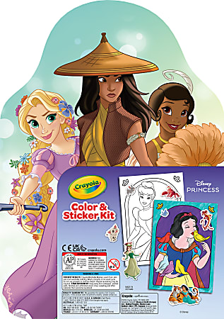 Crayola Disney Princess Color Activity Set 20 Princess Coloring ...