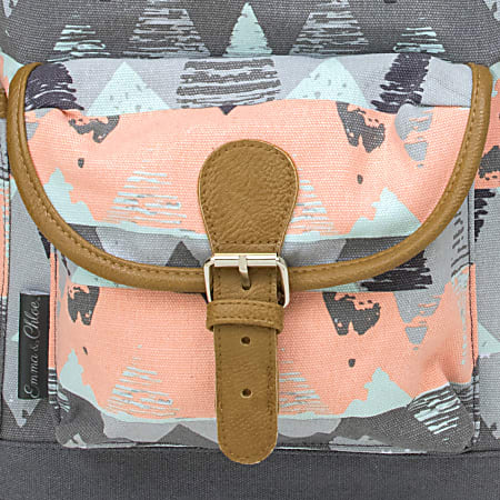 Emma Chloe Cotton Drawstring Backpack Grey - Office Depot