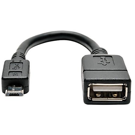 Eaton Tripp Lite Series Micro USB to USB OTG Host Adapter Cable 5 Pin ...