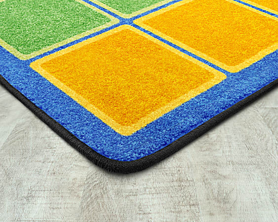 Joy Carpets Kids Essentials Rectangle Area Rug Blocks Abound 5 13 x 7 ...