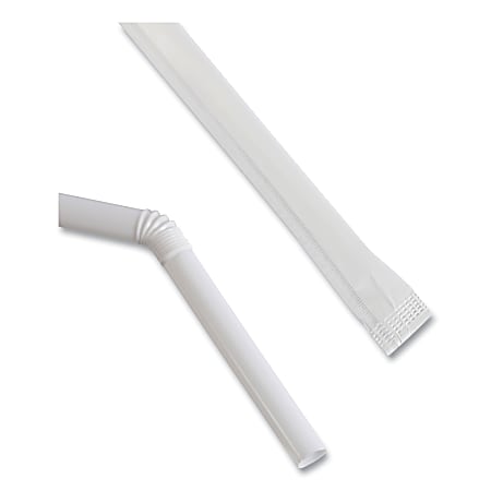 Boardwalk Flexible Wrapped Straws 7 34 White 500 Straws Per Pack Carton ...