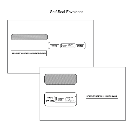 Office Depot® Brand W-2/4-Part 1099 Laser Tax Form Sets And Envelopes ...