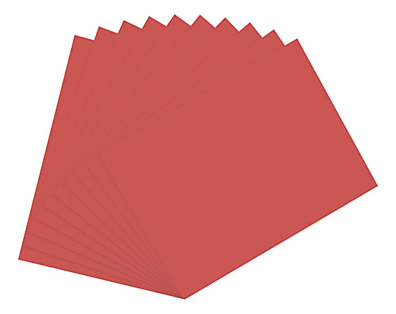 Office Depot Brand Construction Paper 9 x 12 100percent Recycled Red ...