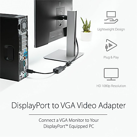 StarTech.com DisplayPort to VGA Video Adapter Converter - Office Depot