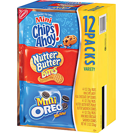 Nabisco Cookie Mini Variety Pack 1 Oz Box Of 12 - Office Depot