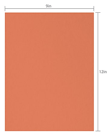 Office Depot Brand Construction Paper 9 x 12 100percent Recycled Orange ...
