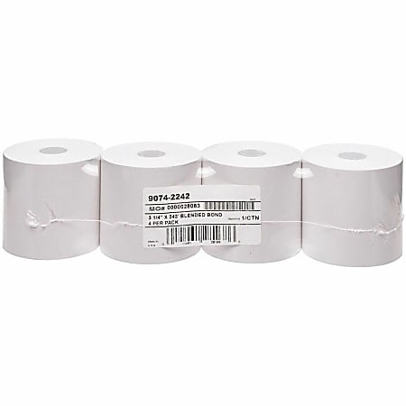 ICONEX 1 ply Blended Bond Paper POS Receipt Roll 3 1564 x 243 ft White ...