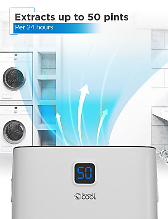 Commercial Cool Dehumidifier With Pump Adjustable Humidistat 50 Pint 24 ...