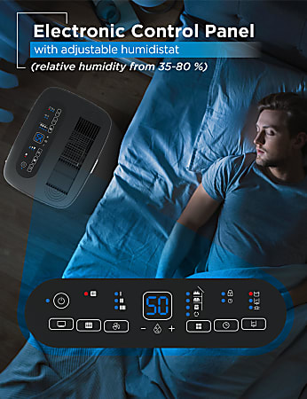 Commercial Cool Dehumidifier With Pump Adjustable Humidistat 50 Pint 24 ...