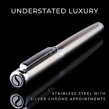 Scriveiner Classic Rollerball Pen Medium Point 0.7 mm SteelSilver ...