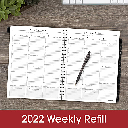 AT A GLANCE Executive WeeklyMonthly Planner Calendar Refill 8 14 x 11 ...