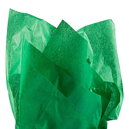JAM Paper Tissue Paper 26 H x 20 W x 18 D Green Pack Of 10 Sheets ...