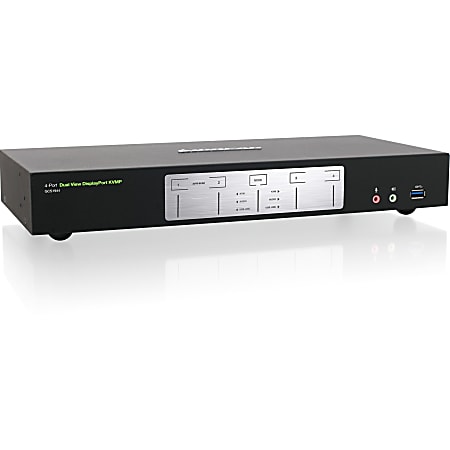 IOGEAR 4 Port 4K Dual View DisplayPort KVMP with USB 3.0 Hub and Audio ...