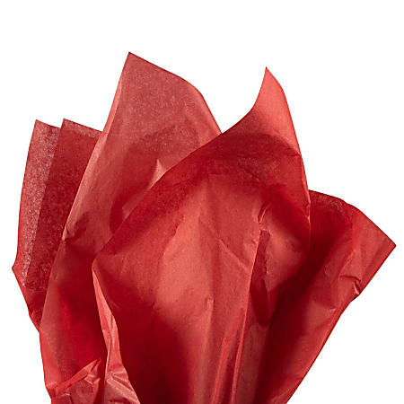 JAM Paper Tissue Paper 26 H x 20 W x 18 D Red Pack Of 10 Sheets ...