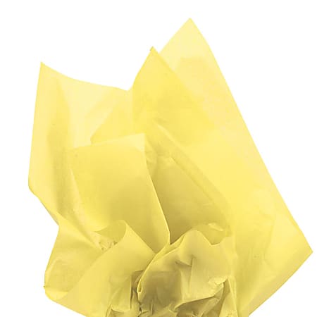 JAM Paper Tissue Paper 26 H x 20 W x 18 D Yellow Pack Of 10 Sheets ...