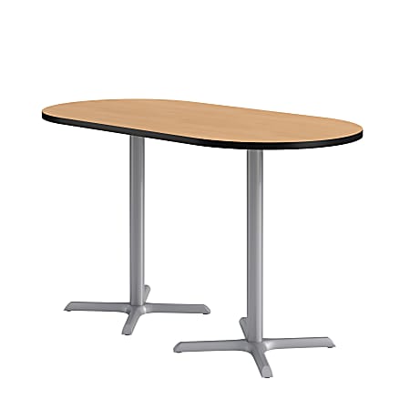 KFI Studios Proof Racetrack Conference Table With Pedestal X Base 41 H x 36 W x 72 D ...