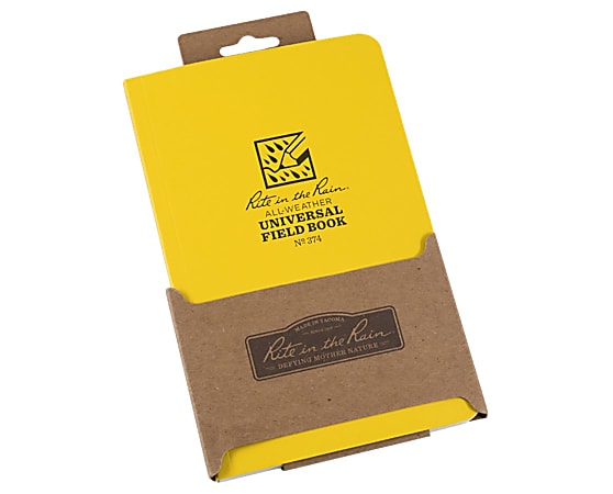 Rite in the Rain All Weather Field Flex Bound Books 4 14 x 7 14 Yellow ...